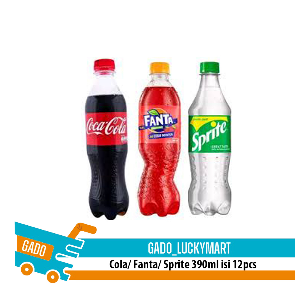 Jual Coca Cola/ Fanta/ Sprite botol 390ml dus/ cola/ fanta/ sprite botol/kola fanta sprite dus ...