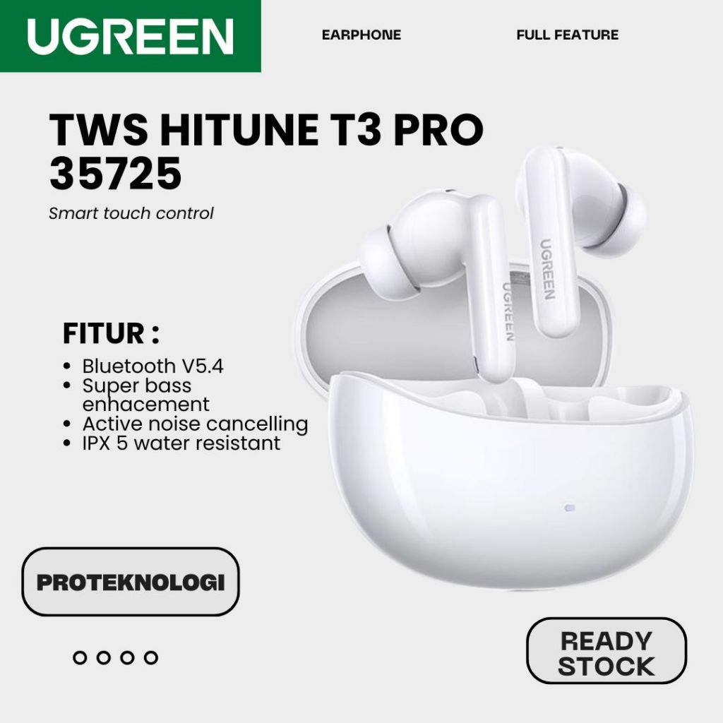 Jual UGREEN 35725 HiTune T3 Pro Active Noise Canceling Wireless Earbuds ...