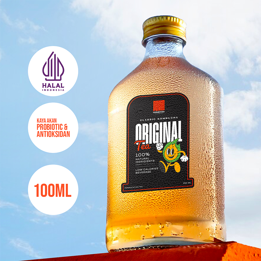 Jual Teh Diet Kombucha Original Halal Kaya akan Manfaat Kemasan 100ml ...