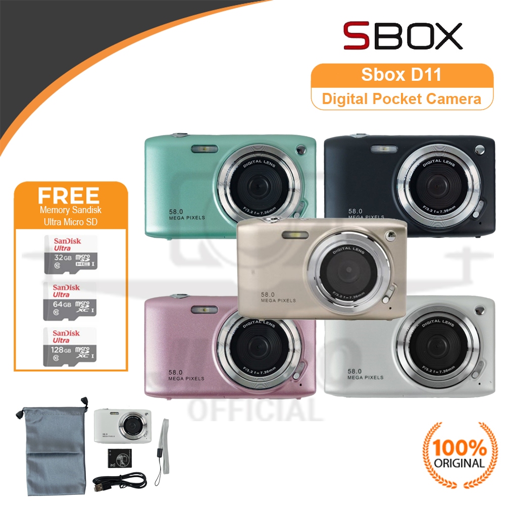 Jual Sbox Sofia D11 Digital Pocket Camera with 16x Zoom Kamera Saku D 11 Garansi Resmi | Shopee ...