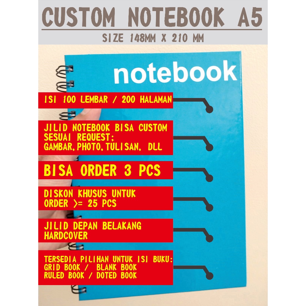 Jual Note Book A5 Custom | Buku tulis Tebal | Buku Tulis Seminar ...