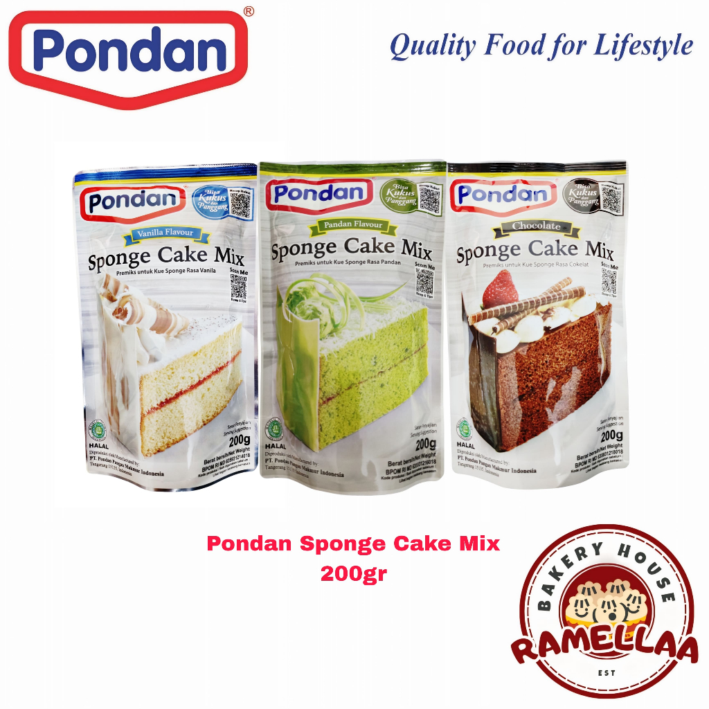 Jual Pondan Sponge Cake Mix 200gr (All Varian Rasa) | Shopee Indonesia
