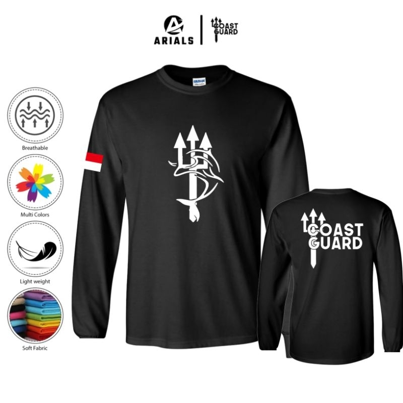 Jual Arials Kaos Baju Lengan Panjang Coast Guard Indonesia | Shopee ...