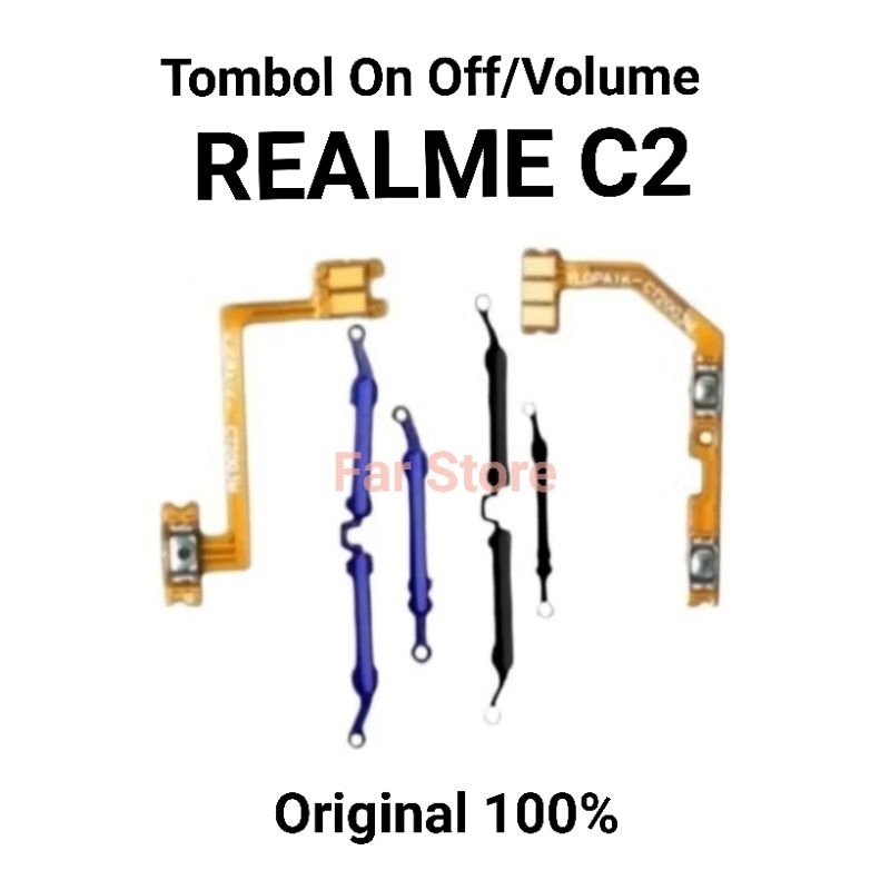 Jual Tombol Flexibel On Off Volume REALME C2 Fullset Dalam saja Original 100% | Shopee Indonesia