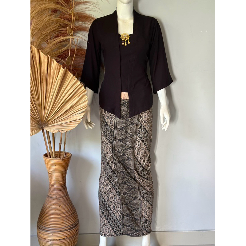 Jual kebaya twilly tangan lonceng/kebaya bali bahan rayon twill kancing ...