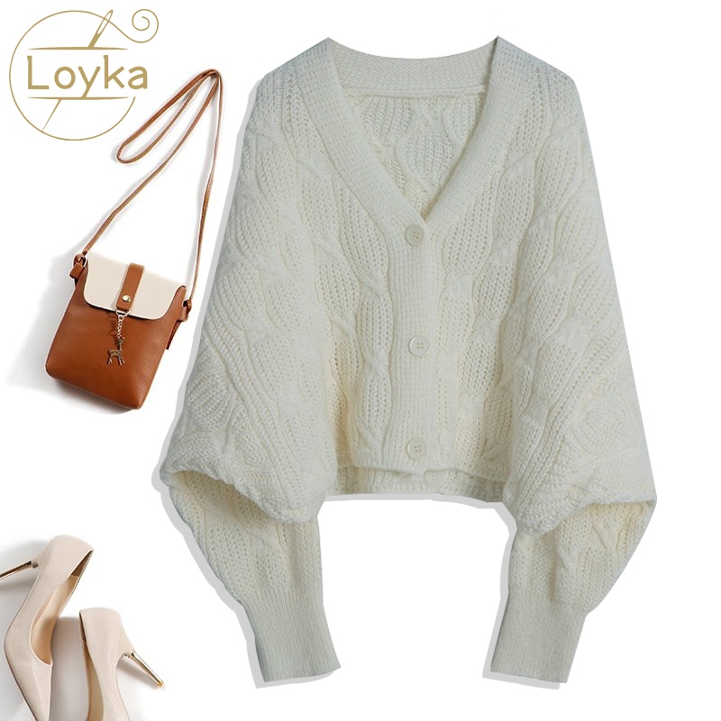 Jual Loyka Premium Sweater Cardigan Rajut Wanita Korea Oversize Knit wear Kardigan polos jumbo ...