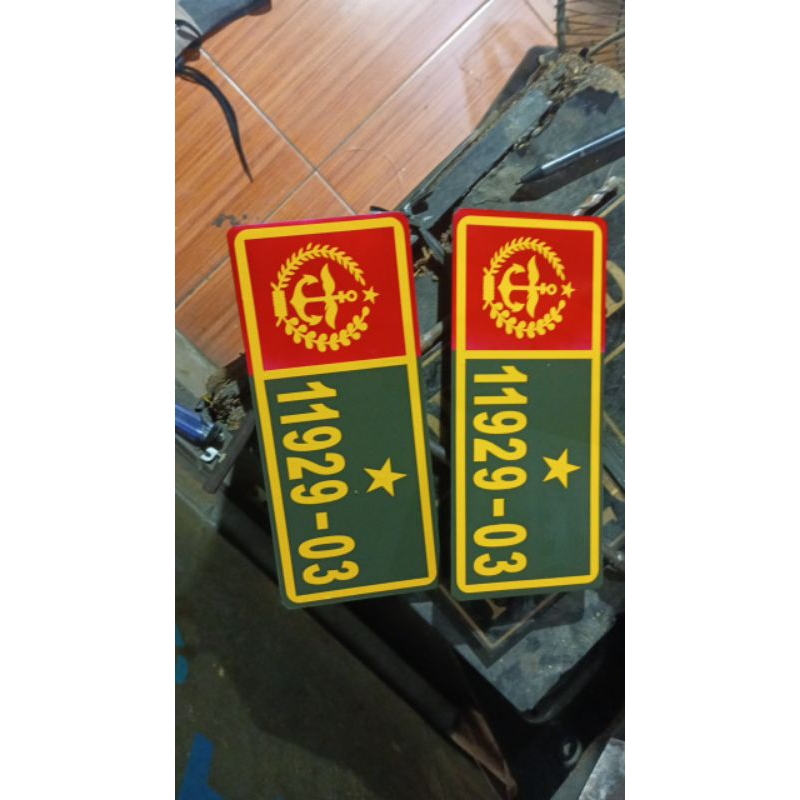 Jual CUTTING STICKER PLAT DINAS MOTOR POLRI/TNI AD/TNI AL/TNI AU ...