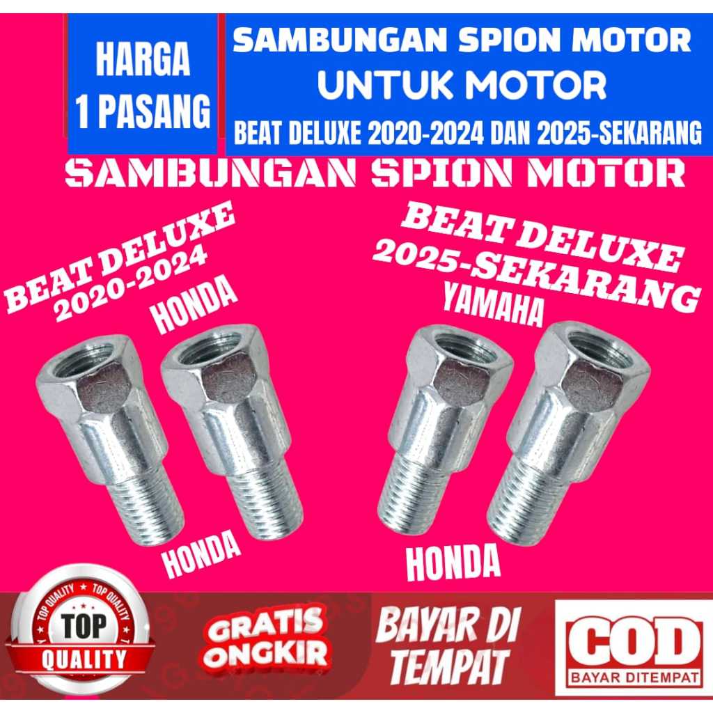Jual 1 set sambungan spion petinggi spion baut spion honda BEAT DELUXE ...