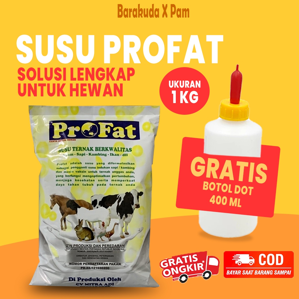 Jual SUSU TERNAK PROFAT 1 KG - Formula Susu Untuk Hewan Ternak SUSU ...