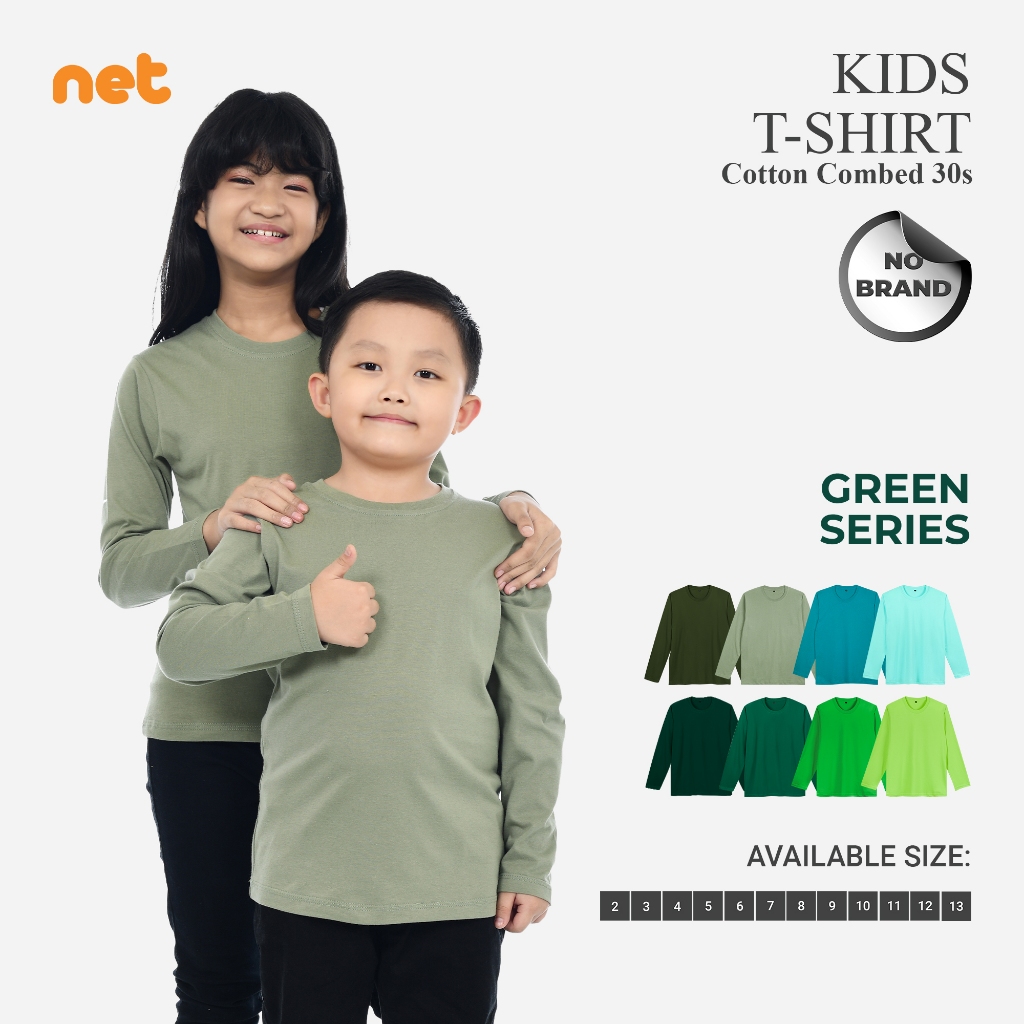 Jual KAOS POLOS ANAK COTTON COMBED 30S KIDS LENGAN PANJANG ONECK REGULER FIT BASIC T-SHIRT ...
