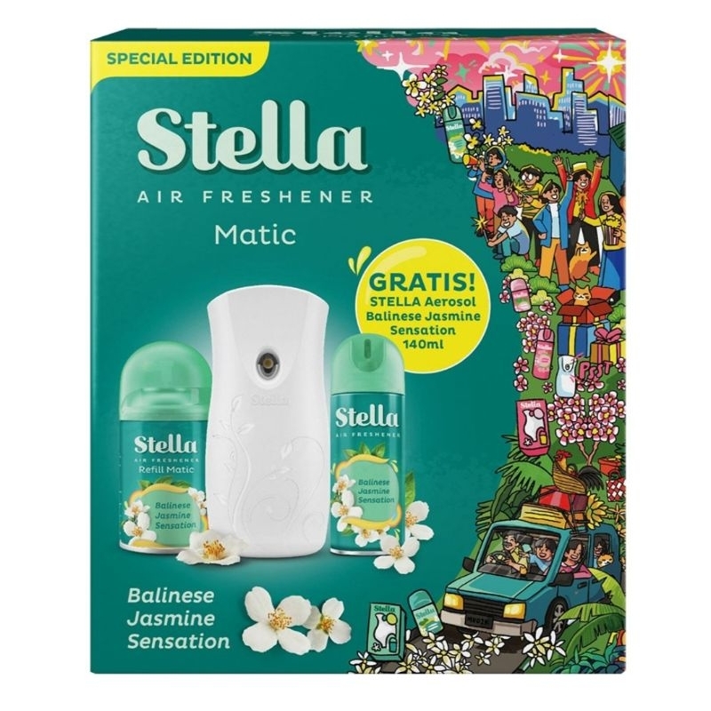 Jual STELLA Home Matic Air Freshener Device + Refill 160 ml // Stella ...