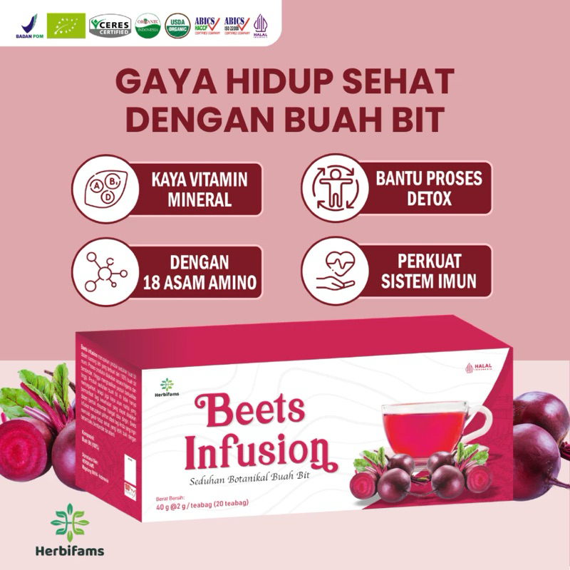 Jual Herbifams - Beets Infusion Teh Celup Buah Bit Premium | Shopee ...