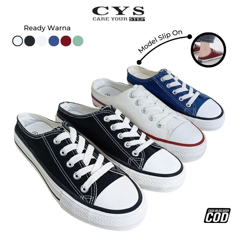 Jual CYS Sepatu Sekolah Wanita Pria Original Casual Kain Kanvas Shoes ...