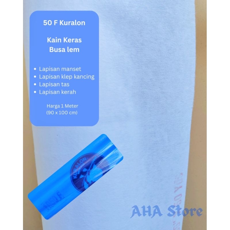 Jual Kain keras busa lem 50 F Kuralon bisa untuk kerah baju meteran ...