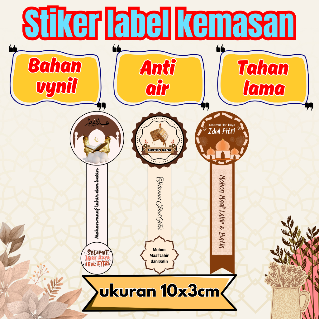 Jual COD Stiker Terima Kasih Bubuk Thank You Sticker Panjang Segel ...