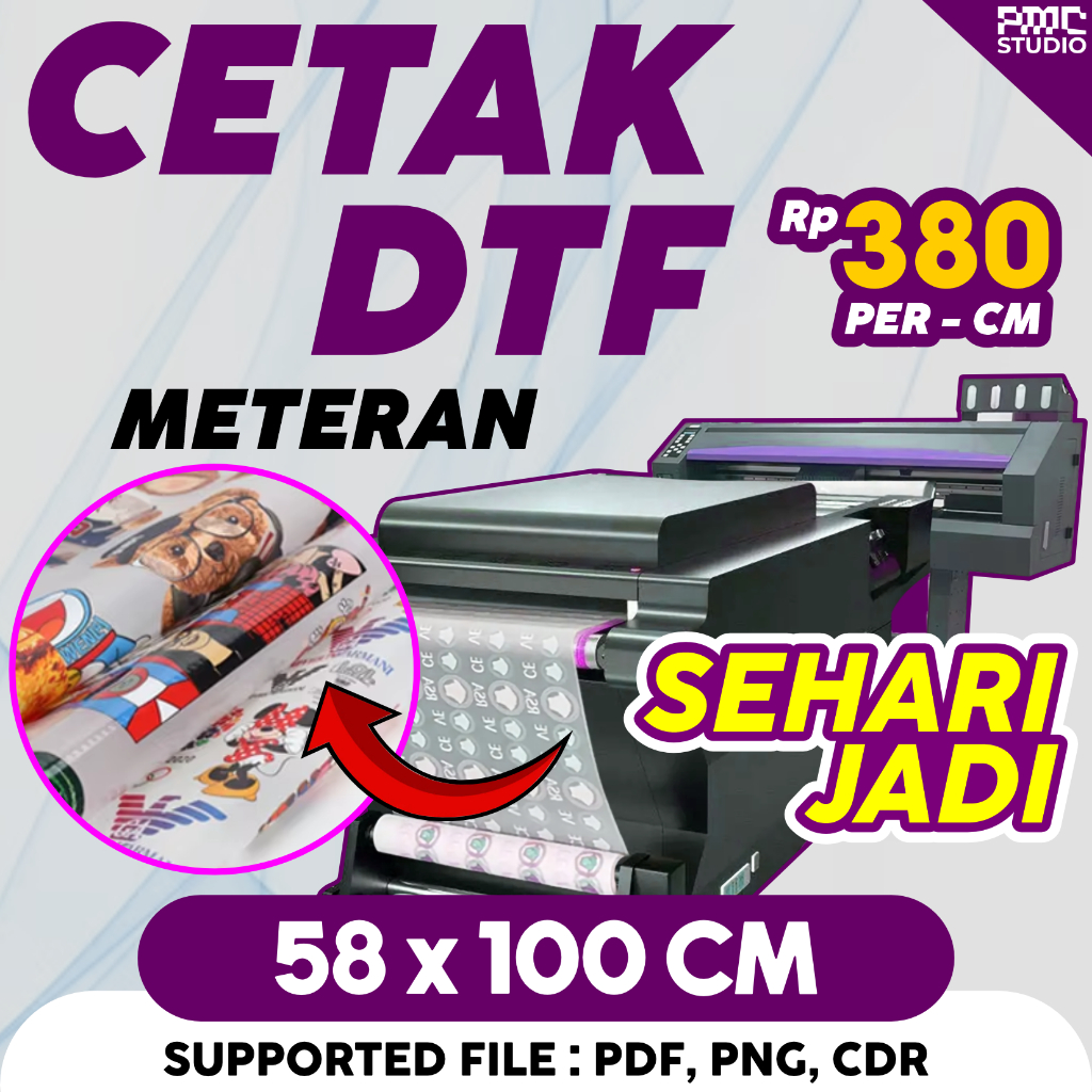 Jual JASA CETAK DTF METERAN PRINT SABLON SETRIKA 58X100CM | Shopee Indonesia