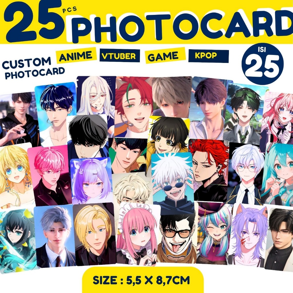 Jual OZM - [ ISI 25 ] PHOTOCARD VTUBER SOL4CE ANIME PLAVE LOVE AND ...