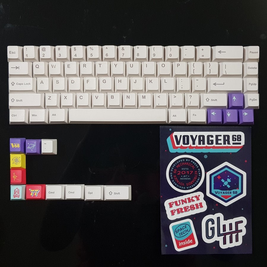 Jual Pressplay - Voyager68/Voyager 68 V2 PBT Dye Sub Keycaps Cherry Profile | Shopee Indonesia