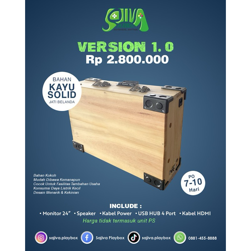 Jual PS BOX SAJIVA VERSION 1.0 + Monitor 24 inch | Shopee Indonesia