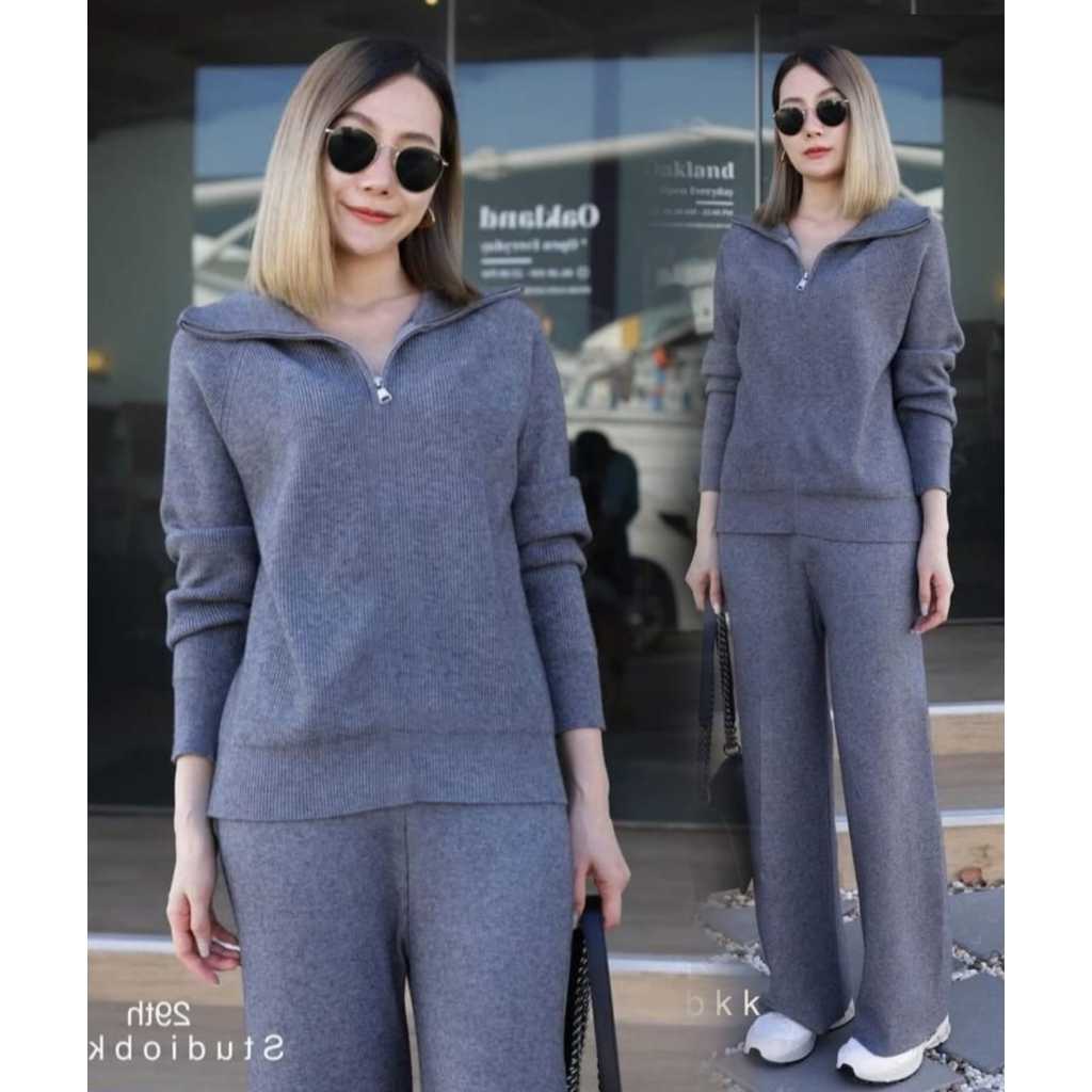 Jual PIK - Setelan Rajut Amelia All Size Knit Set Kasual Fashion Wanita ...
