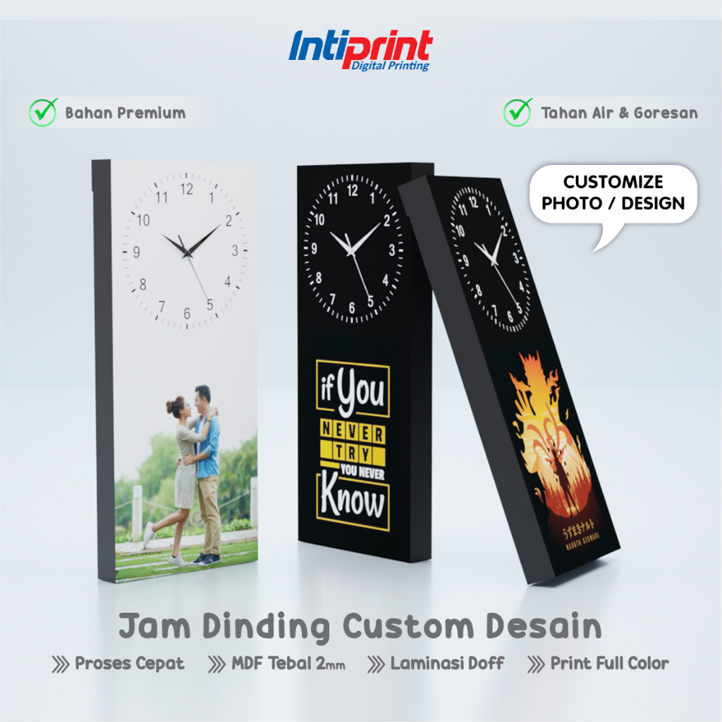 Jual Jam Dinding Custom Foto atau Desain / Jam Dinding MDF FREE Custom ...