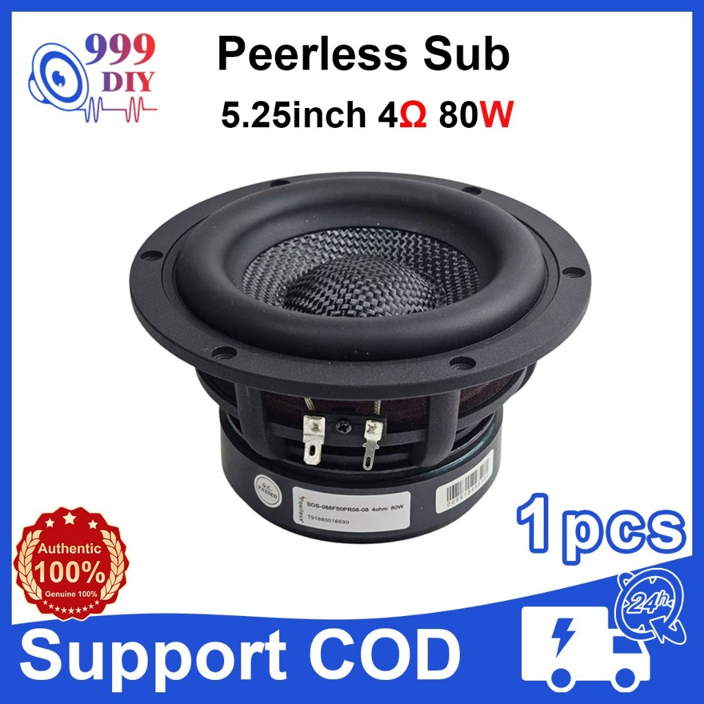 Jual 999DIY 5.25 inch subwoofer Peerless 4Ω 80W 5.25 inch speaker Car ...