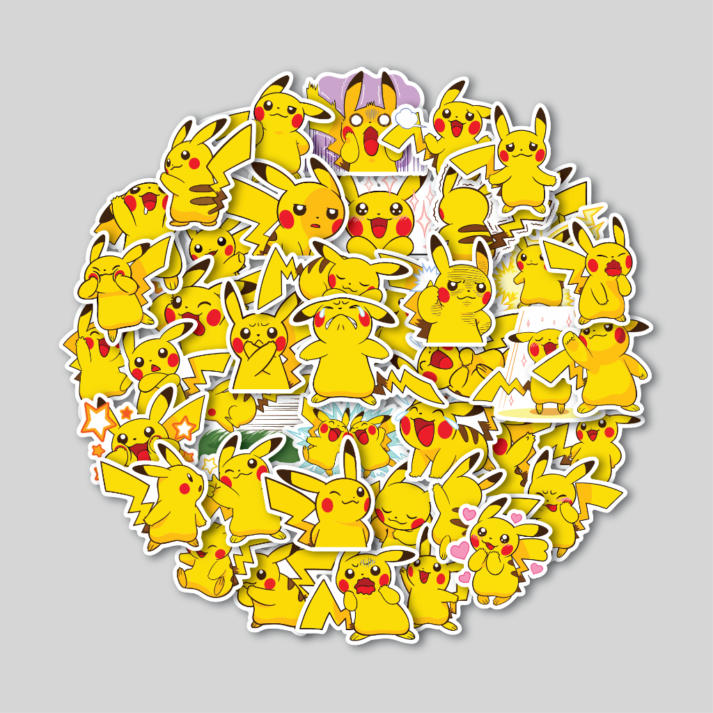 Jual STICKER PACK PIKACHU POKEMON | STICKER TUMBLR | STIKER LAPTOP ...