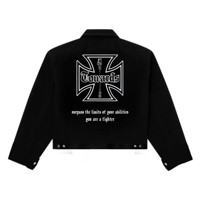 Jual Spazio Work Jacket Boxy Zipper Black Independent abilities - Jaket ...