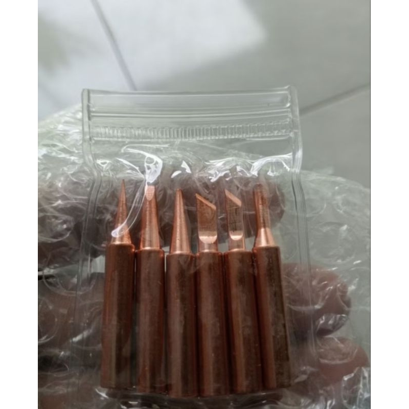 Jual (ISI 5) MATA SOLDER SET IRON TIP 900M TEMBAGA MURNI GOLD LANCIP LURUS PISAU STATION UJUNG ...