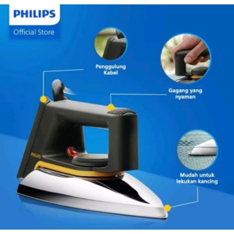 Jual PROMO SETRIKA PHILIPS DRY IRON HD1172 / SETRIKA PHILIPS CLASSIC ...