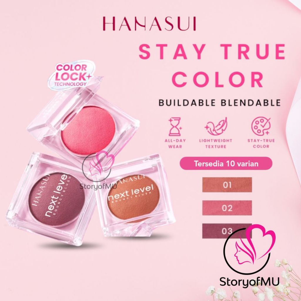 Jual ️ StoryofMU ️HANASUI Next Level Blush - Super Bouncy Blush Long ...