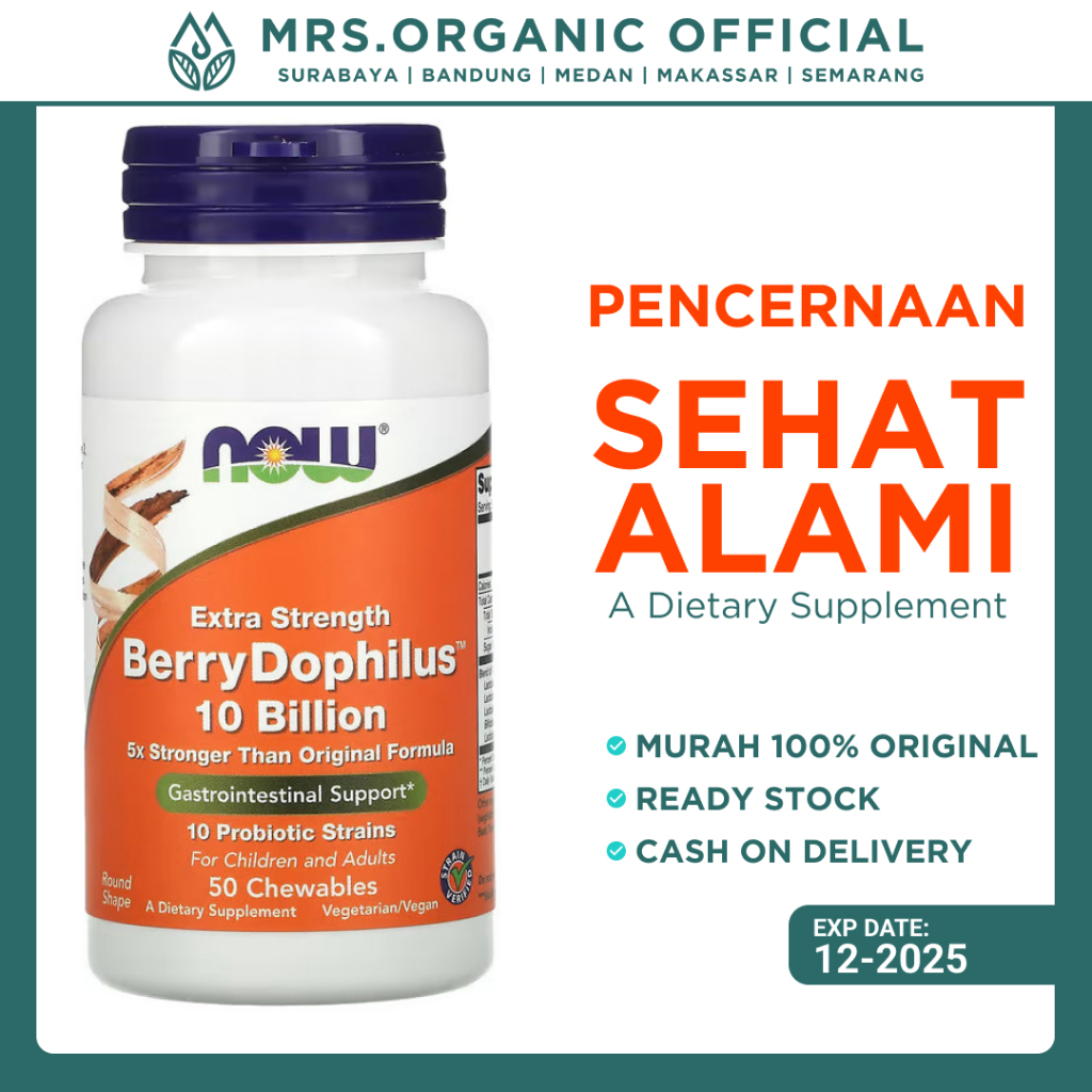 Jual Suplemen Vitamin Probiotik Now Foods BERRYDOPHILUS Probiotic 10 ...
