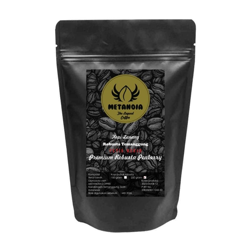 Jual Kopi Bubuk Halus Lanang Robusta Peaberry Petik Merah Fine Grind ...