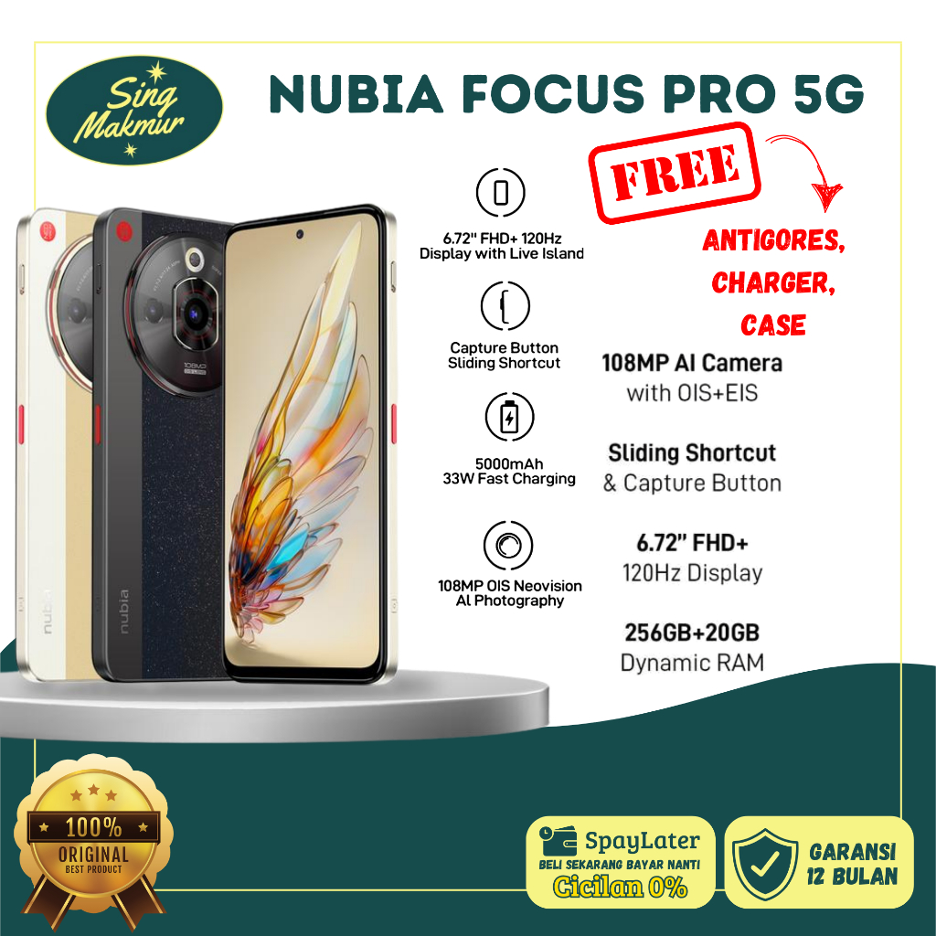 Jual Nubia Focus Pro 5G Professional Camera Lens Design 108 MP OIS ...
