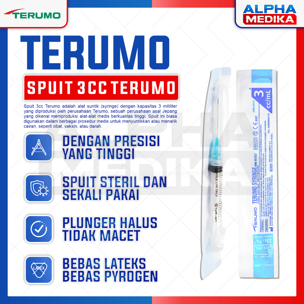 Jual TERUMO - Spuit 3cc Terumo "BOX" / Spuit 3ml Terumo / Syringe Suntikan Terumo | Shopee Indonesia