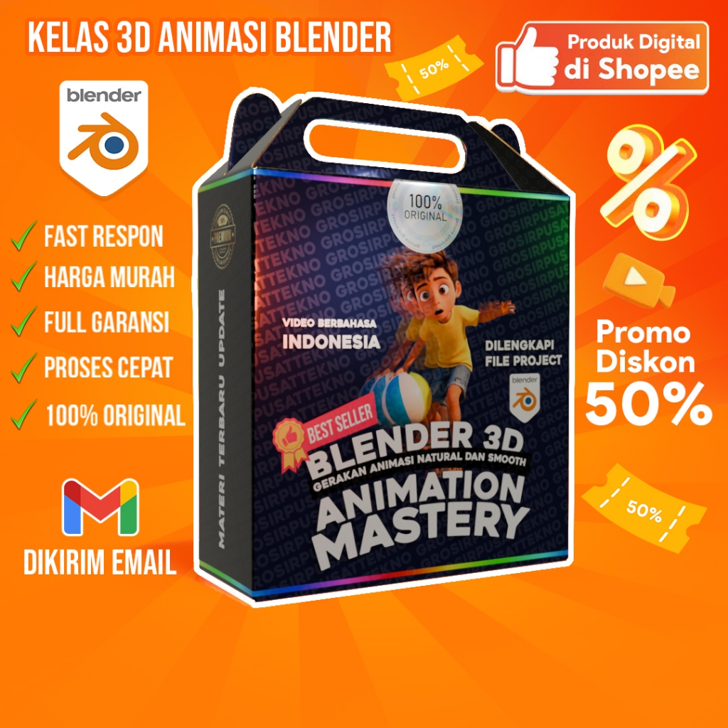 Jual BLENDER 3D ANIMATION MASTERY - Panduan Lengkap Membuat Animasi 3D ...