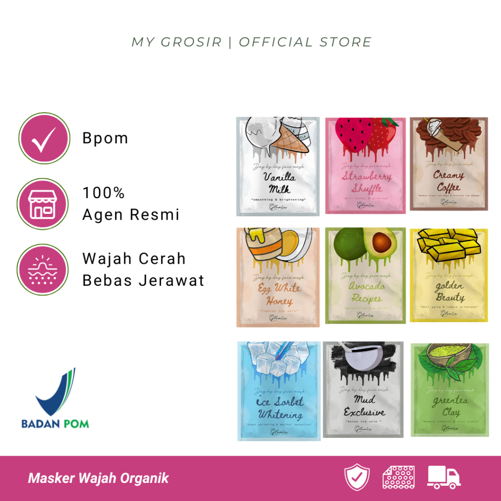 Jual Masker Wajah Muka Bubuk Organik By Lea Gloria | Shopee Indonesia