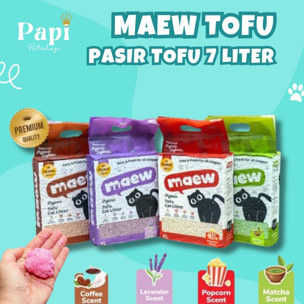 Jual Pasir MAEW TOFU 7liter Pasir Wangi Tofu 7L Pasir Tofu Kucing Tidak Berdebu Maew Pasir Tofu ...