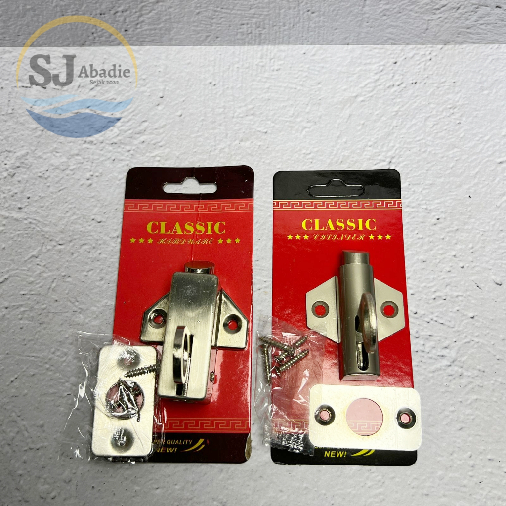 Jual (6 PC) CLASSIC Spring Knip Knife Grendel Kunci Jendela Kodok SN ...