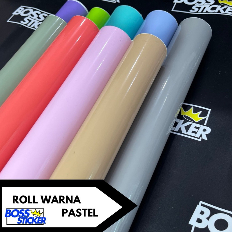Jual [ROLL] Sticker Warna Pastel Glossy - Stiker Warna Pastel - Skotlet ...