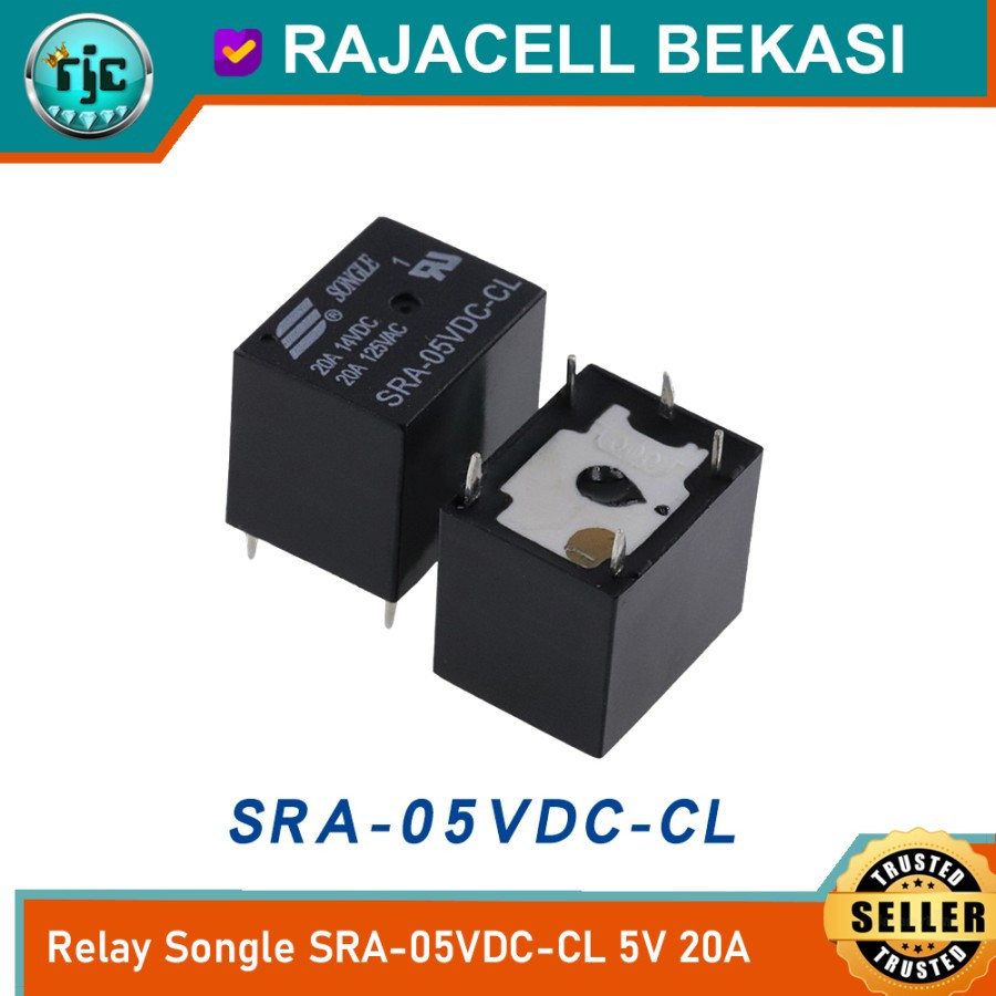 Jual Relay Songle 5V 20A SRA-05VDC-AL Coil 5V untuk project Arduinoo ...