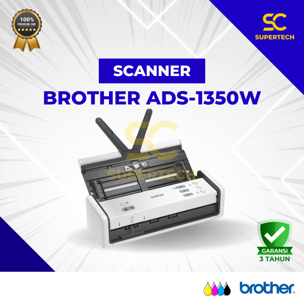 Jual Scanner Brother ADS-1350W ADS 1350 W Portable Document Scanner ...