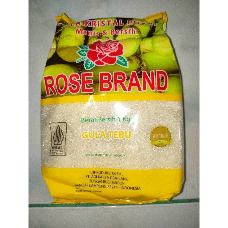 Jual Gula Pasir merk Rose Brand Kuning 1kg | Shopee Indonesia