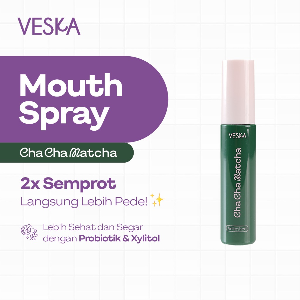 Jual Veska by LEKA- Cha-Cha Matcha Mouth Spray - Penyegar Mulut | Shopee Indonesia