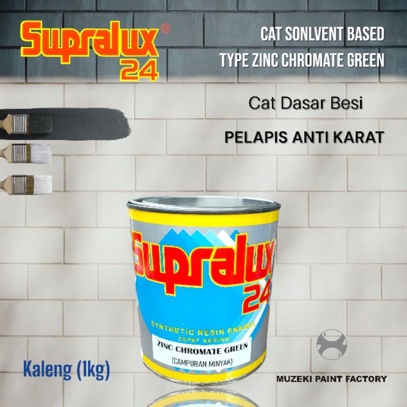 Jual SUPRALUX Cat Zinc Chromate Green 1kg (Kaleng) | Shopee Indonesia