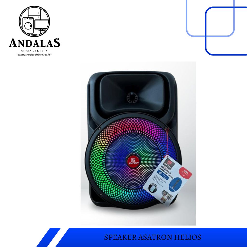 Jual Asatron Helios 8 Inch Bluetooth Party Speaker with 1 Wireless Mic ...