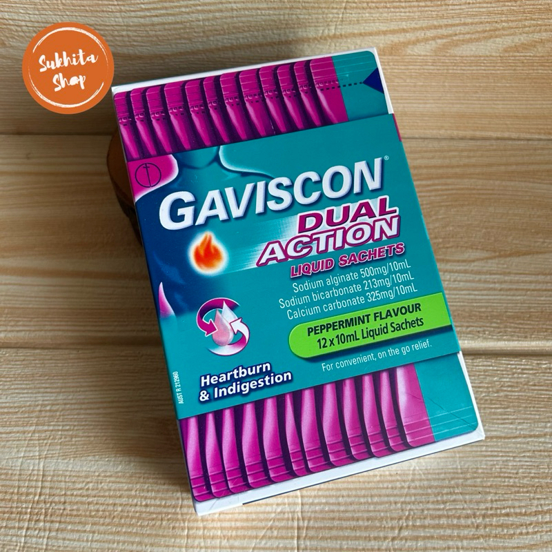 Jual Gaviscon Dual Action Liquid Sachets Peppermint 12 Pack | Obat Asam ...