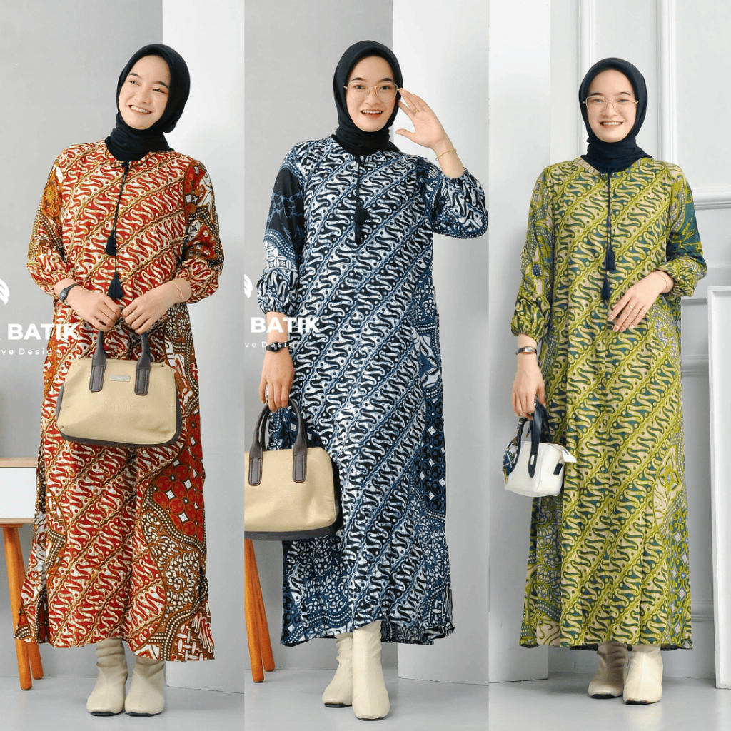 Jual Premium Gamis Wanita ARIMBI | Dress Rayon Batik Muslimah Syar'i ...