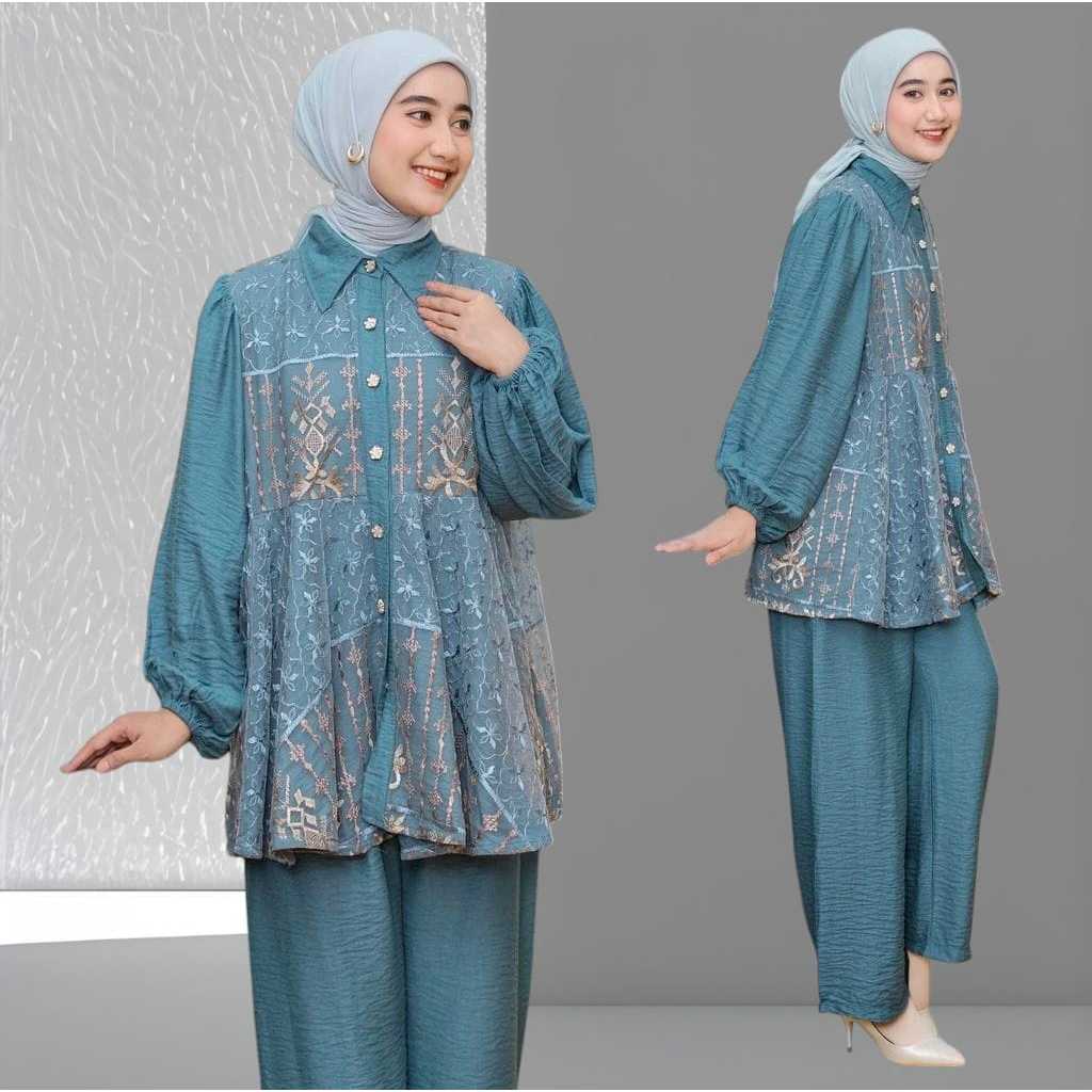Jual STH SETELAN WANITA KEKININ ASAYA TERBARU CRINKLE PREMIUM // ONE ...