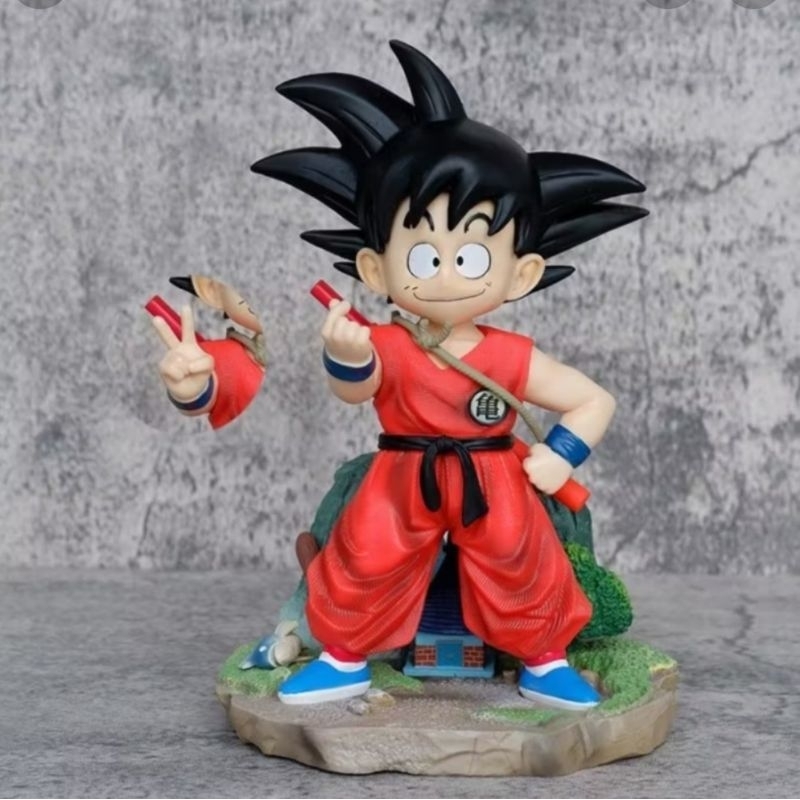 Jual Action Figure Dragon Ball Goku Kid Peace Hand Diorama 18cm ...